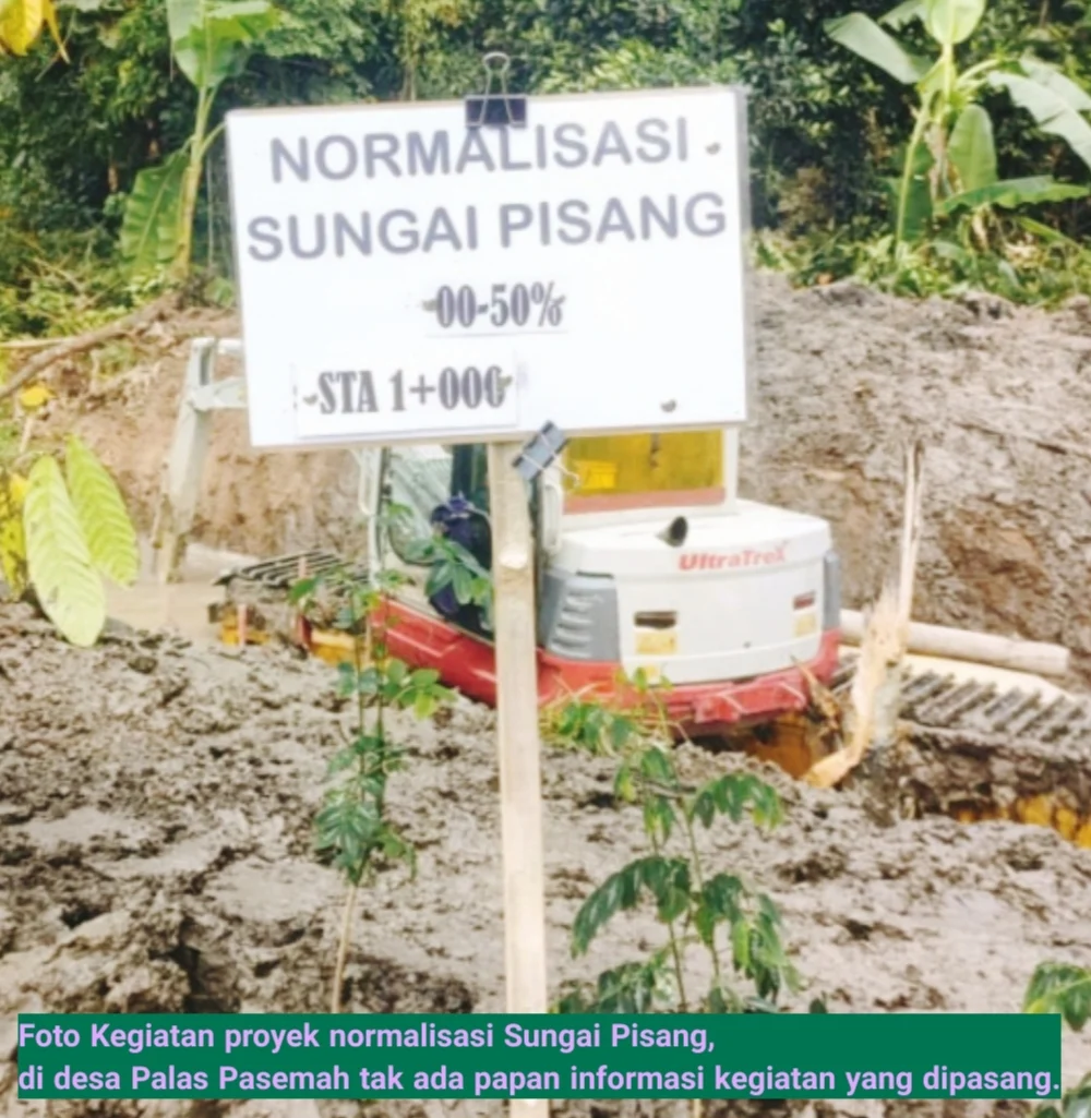 Diduga Proyek Siluman Balai Besar?, Kegiatan Normalisasi Sungai Pisang Desa Palas Pasemah Lam ...