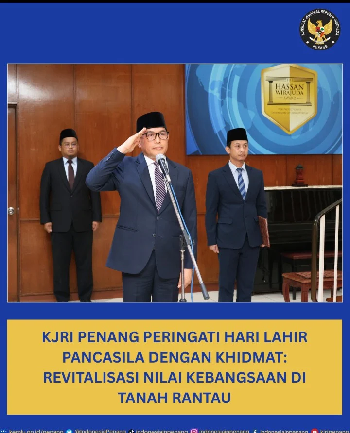 Semangat Pancasila Membara di Negeri Jiran: KJRI Penang Gelar Upacara ...
